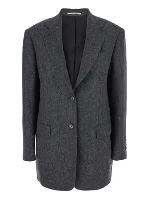 TAGLIATORE Single-Breasted Wool-Cashmere Jacket