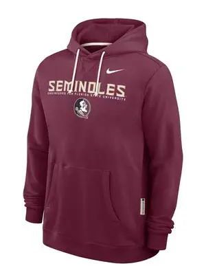 Nike Florida State Sideline Dri-fit College Pullover Hoodie - Red