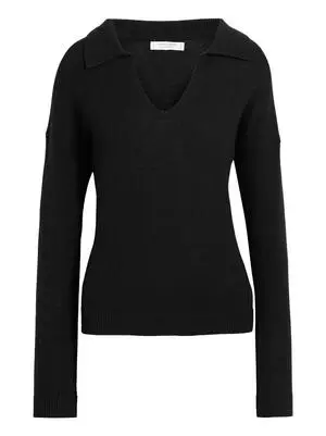 Chinti & Parker Cashmere Polo Sweater Black