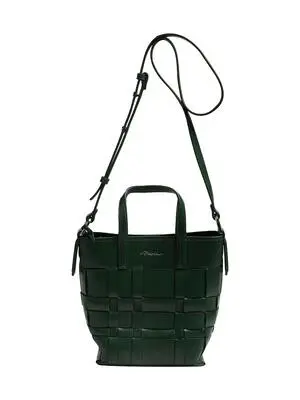 3.1 Phillip Lim Odita Woven Leather Bucket Bag - Forest Green