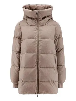MOORER Wool And Cashmere Down Jacket - Beige