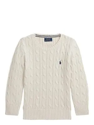 Polo Ralph Lauren Long Sleeve Cable Knit Crewneck Sweater - Andover Cream
