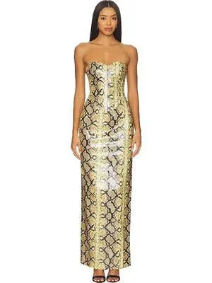 KIM SHUI Mitchell Snakeskin Dress - Multi