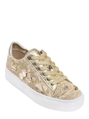 Karl Lagerfeld Paris Cate Rococo Sneakers - White Gold/platino
