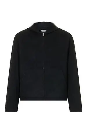 Acne Studios Relaxed-fit Wool And Cashmere Hooded Jacket - Black