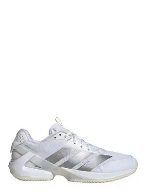 Adidas Adizero Ubersonic 5 Clay Sneakers - Cloud White/silver Metallic