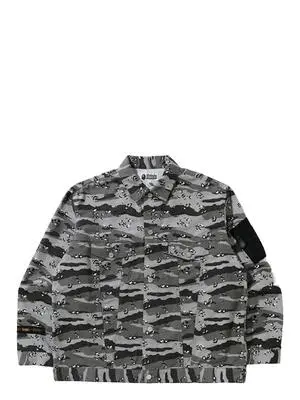 A BATHING APE Desert Camo Loose Fit Trucker Jacket - Black