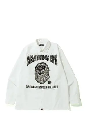 A BATHING APE Jewelry Motif Wide Shirt - White