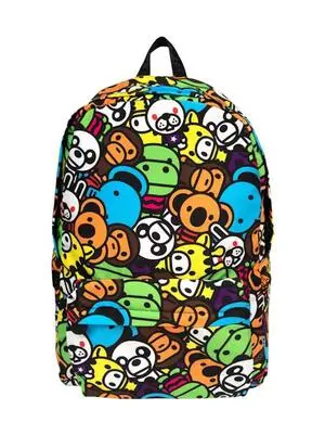 A BATHING APE Baby Milo & Friends Large Backpack - Light Green