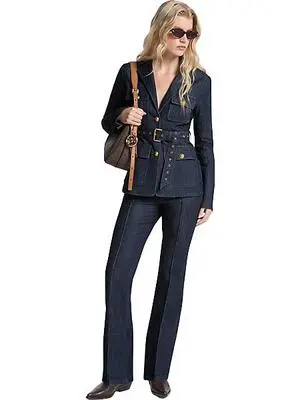 MICHAEL KORS Belted Denim Blazer