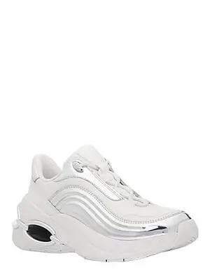 Michael Kors Toni Mixed-media Trainer - Silver