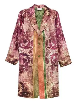 PIERRE-LOUIS MASCIA Patterned Coat - Red