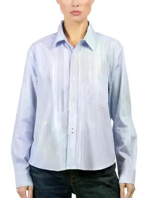 CISSA Striped Long-sleeve Shirt - Blue