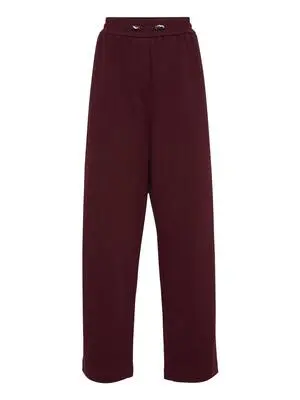 Brunello Cucinelli Techno Cotton-blend Piqué Track Trousers - Red