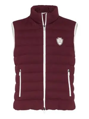 Brunello Cucinelli Techno Cotton Piqué Padded Gilet - Red