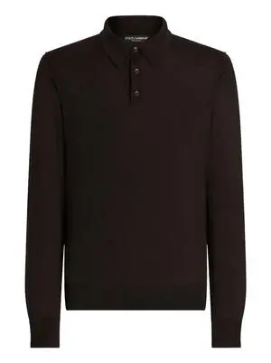 Dolce & Gabbana Long Sleeve Cashmere Sweater - Brown