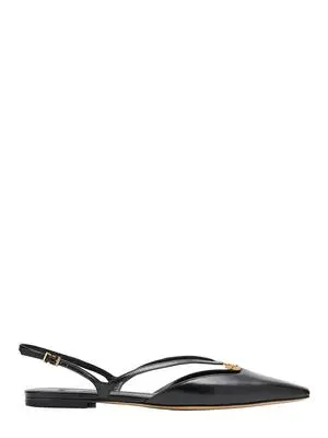 Fendi Fold Slingback Flats - Nero