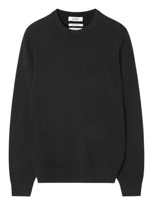 Cos Seamless Cashmere Crew-neck Sweater - Black