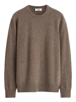 Cos Seamless Cashmere Crew-neck Sweater - Brown
