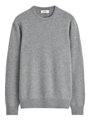 Cos Seamless Cashmere Crew-neck Sweater - Gray
