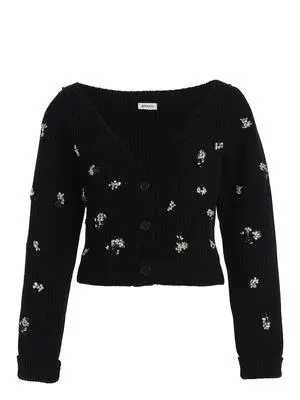 Simkhai Novah Embellished Wool-cashmere Cardigan - Black