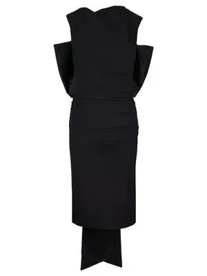Dorothee Schumacher Bow-embellished Midi Dress - Black