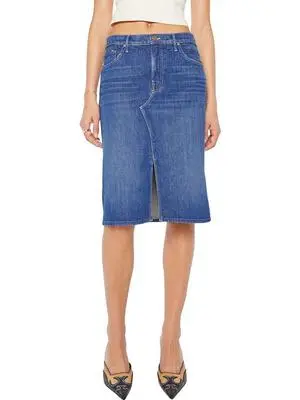 MOTHER The Ditcher Denim Midi Skirt - Do Not Disturb