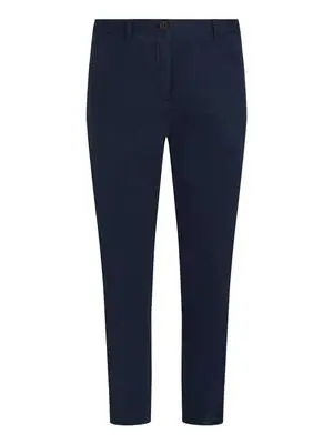 Tommy Hilfiger Cotton-blend Straight Leg Trousers - Blue