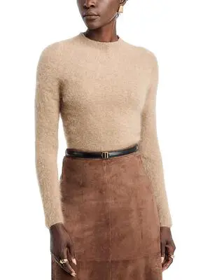 Elie Tahari Cashmere Mock Neck Sweater - Taupe Heat