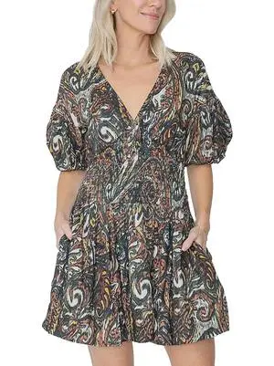 WEST OF Brigitte Mini Dress - Black Multi
