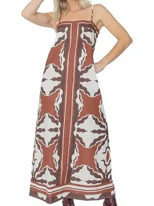 WEST OF Kiki Ankle Dress - Brown