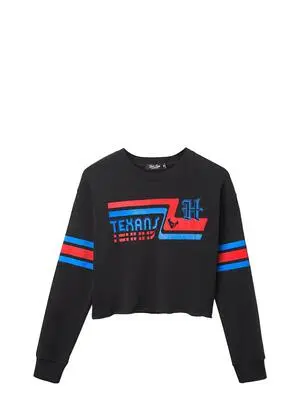 Junk Food Clothing Nfl Houston Texans Retro Fleece Sweatshirt - True Black