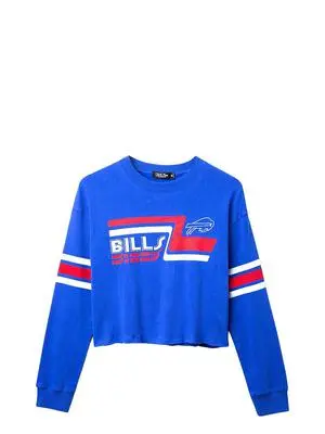 Junk Food Clothing Nfl Buffalo Bills Retro Crop Fleece - Liberty