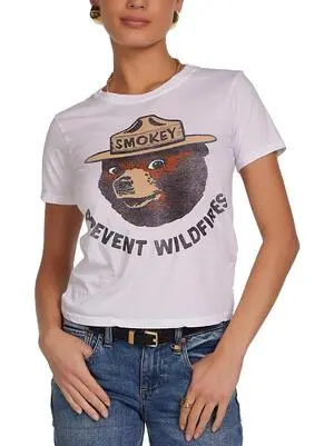 Lauren Moshi Ursula Smokey Bear Graphic Tee - White