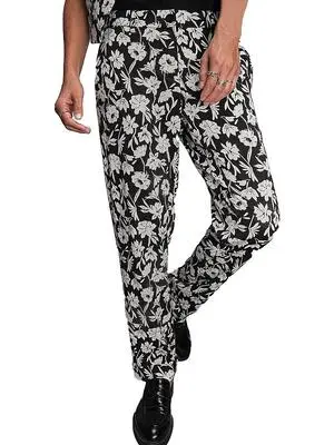 WILDFANG The Empower Trouser - Monochrome Floral Black