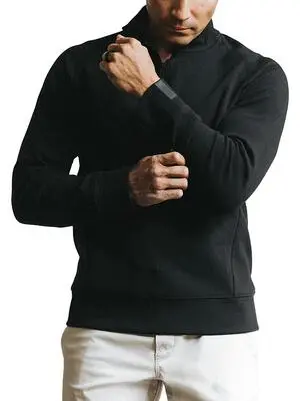 Ten Thousand Overzip Mock Neck Sweatshirt - Black