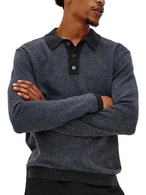 Rails Anders Polo Sweater - Navy Blue