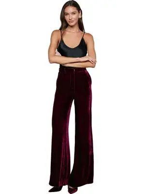 L'AGENCE Pilar Velvet Wide-Leg Pants