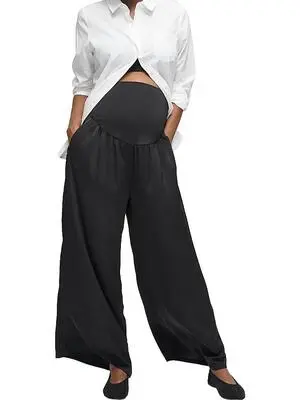 INGRID & ISABEL Flowy Maternity Pants - Black