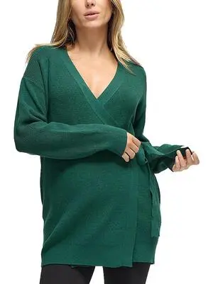 Ingrid & Isabel® Crossover Maternity Cardigan Sweater - Emerald