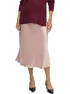 Ingrid & Isabel® Bias Cut Maternity Skirt - Dusk Pink