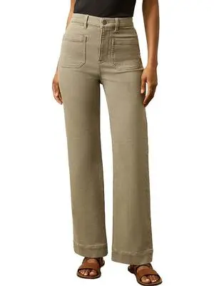 Faherty Brand Stretch Terry Wide Leg Pants - Coastal Sage