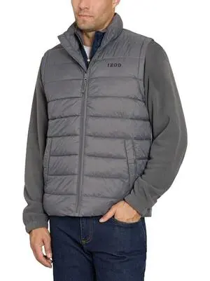 IZOD Classic Puffer Vest Charcoal