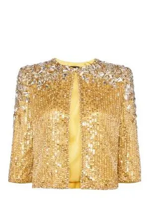 Jenny Packham Gaia Embellished Jacket - Primrose