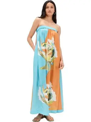 DUR DOUX Kesi Strapless Maxi Dress - Multicolored
