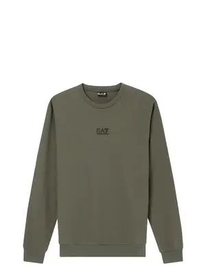 Emporio Armani Ea7 Core Identity Cotton Crew-neck Sweatshirt - Green