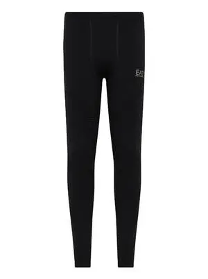 Emporio Armani Dynamic Athlete Seamless Leggings In Furor7 Technical Fabric - Black