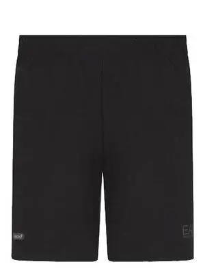 Emporio Armani Dynamic Athlete Ventus7 Technical Fabric Shorts - Black