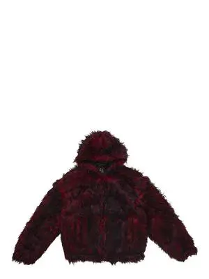 Supreme Y's Yohji Yamamoto Faux Fur Windstopper Hooded Bomber Jacket - Red