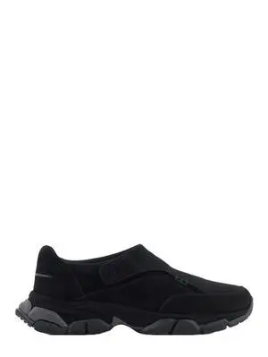 Giorgio Armani Suede Monk Strap Sneakers - Black